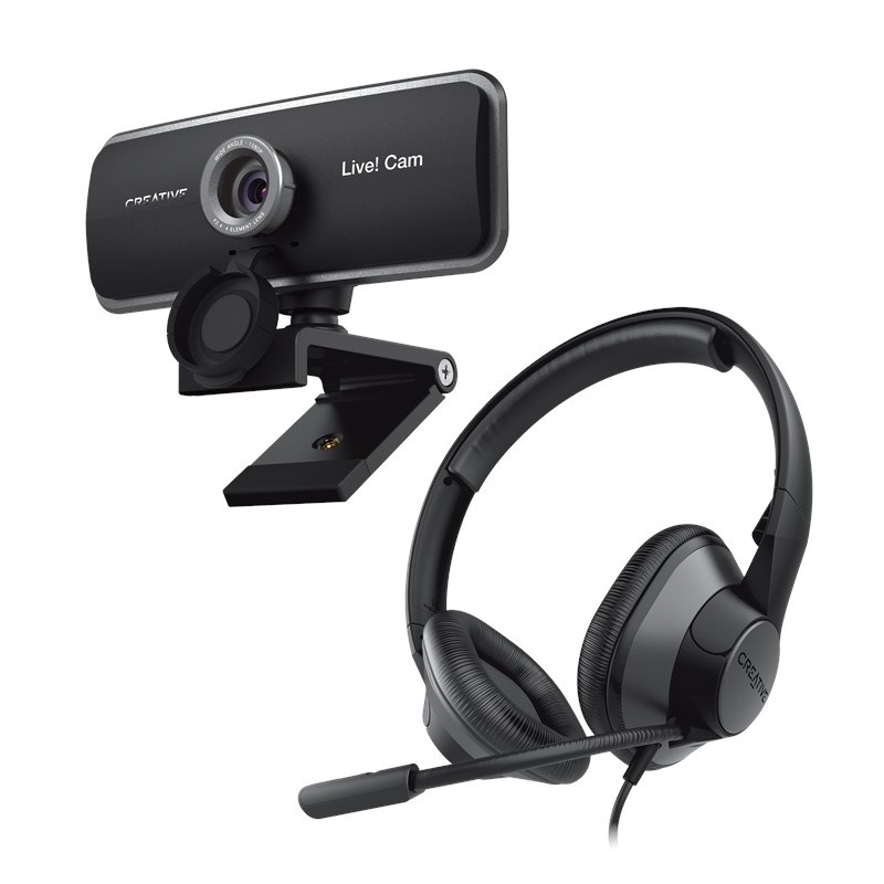Creative Live! Cam Sync 1080p & HS-720 V2 Bundle - Full HD Wide-angle ...