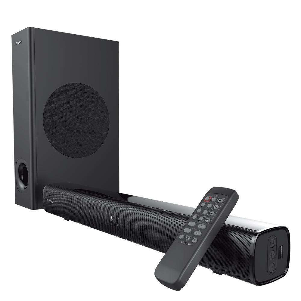 Creative Stage 2.1 High Performance Under-monitor Soundbar with ...
